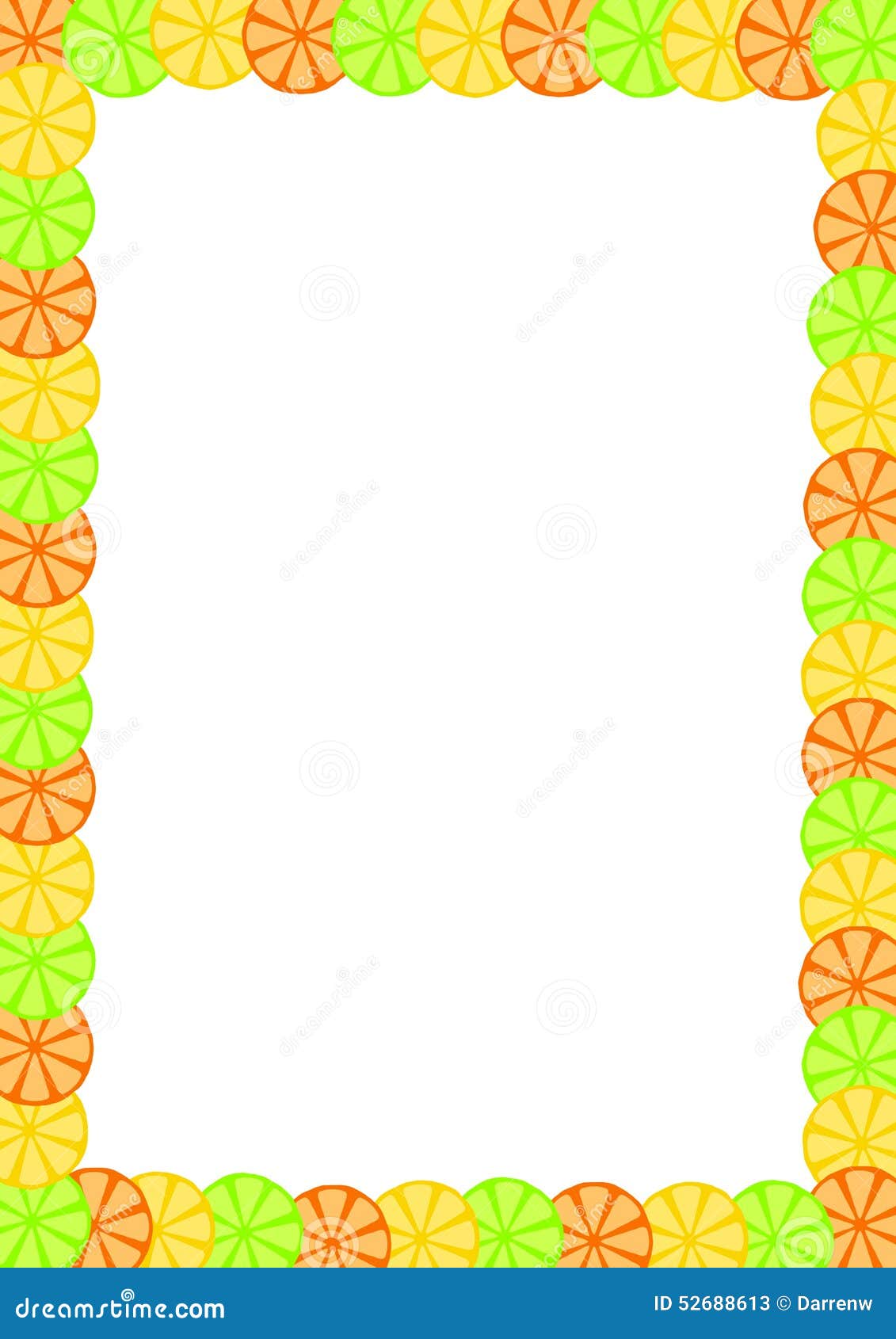 Fruit Slice Frame stock illustration. Illustration of graphic - 52688613