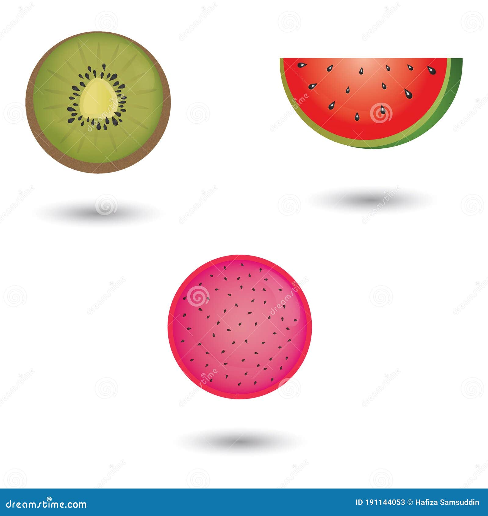 Fruit Slice. Vector Illustration Decorative Design Stock Vector ...