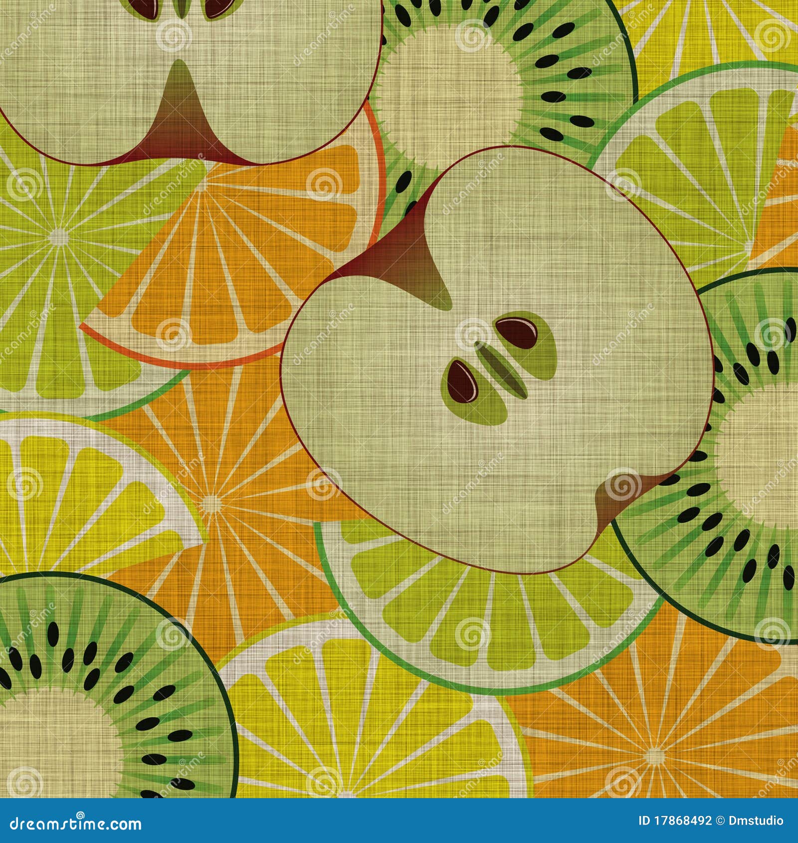 Fruit slices stock illustration. Illustration of cloth - 17868492