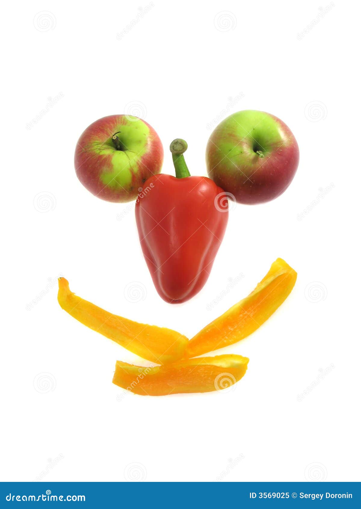 Fruit Smile Isolated on White Stock Image - Image of food, human: 3569025