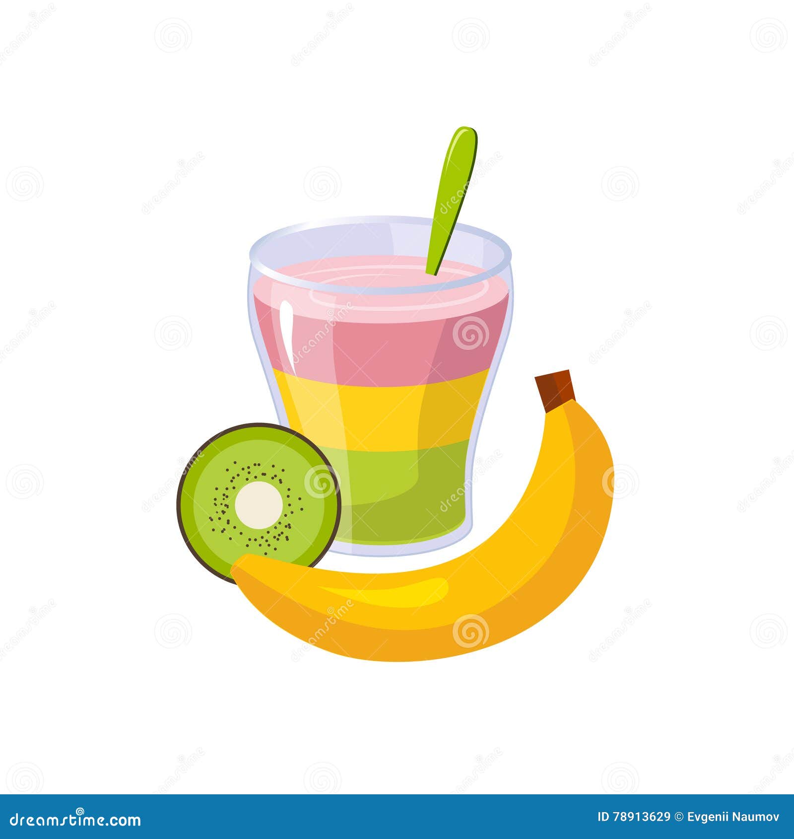 Smoothie Breakfast Bowl, Topped With Strawberry, Blueberry, Kiwi ...