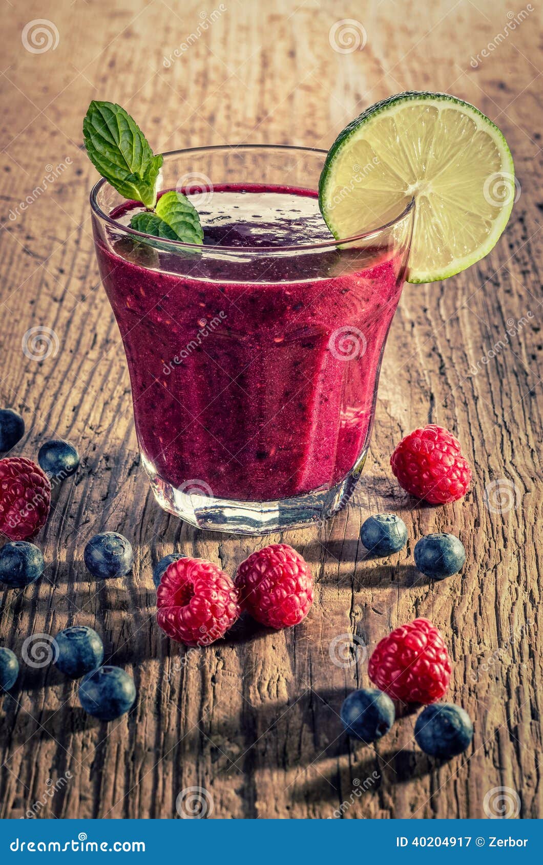Fruit Smoothie Made from Wild Berries Stock Image - Image of ...
