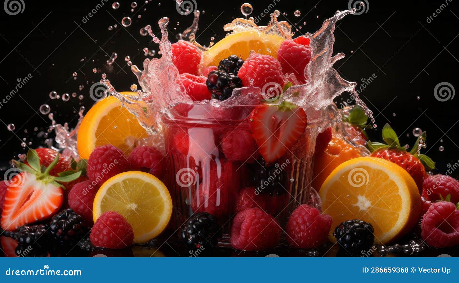 Fruit Smoothie Splash. Generative AI. Stock Photo - Image of glass ...