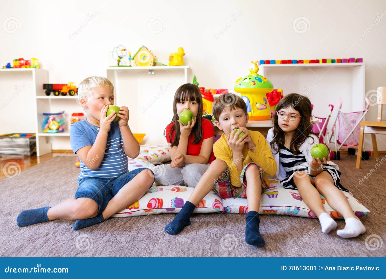 Fruit snack time stock image. Image of apple, kids, meal - 78613001