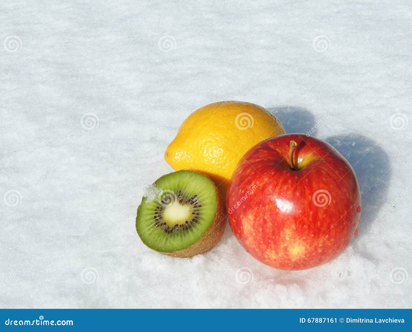 Fruit on Snow stock image. Image of frost, drops, juice - 67887161