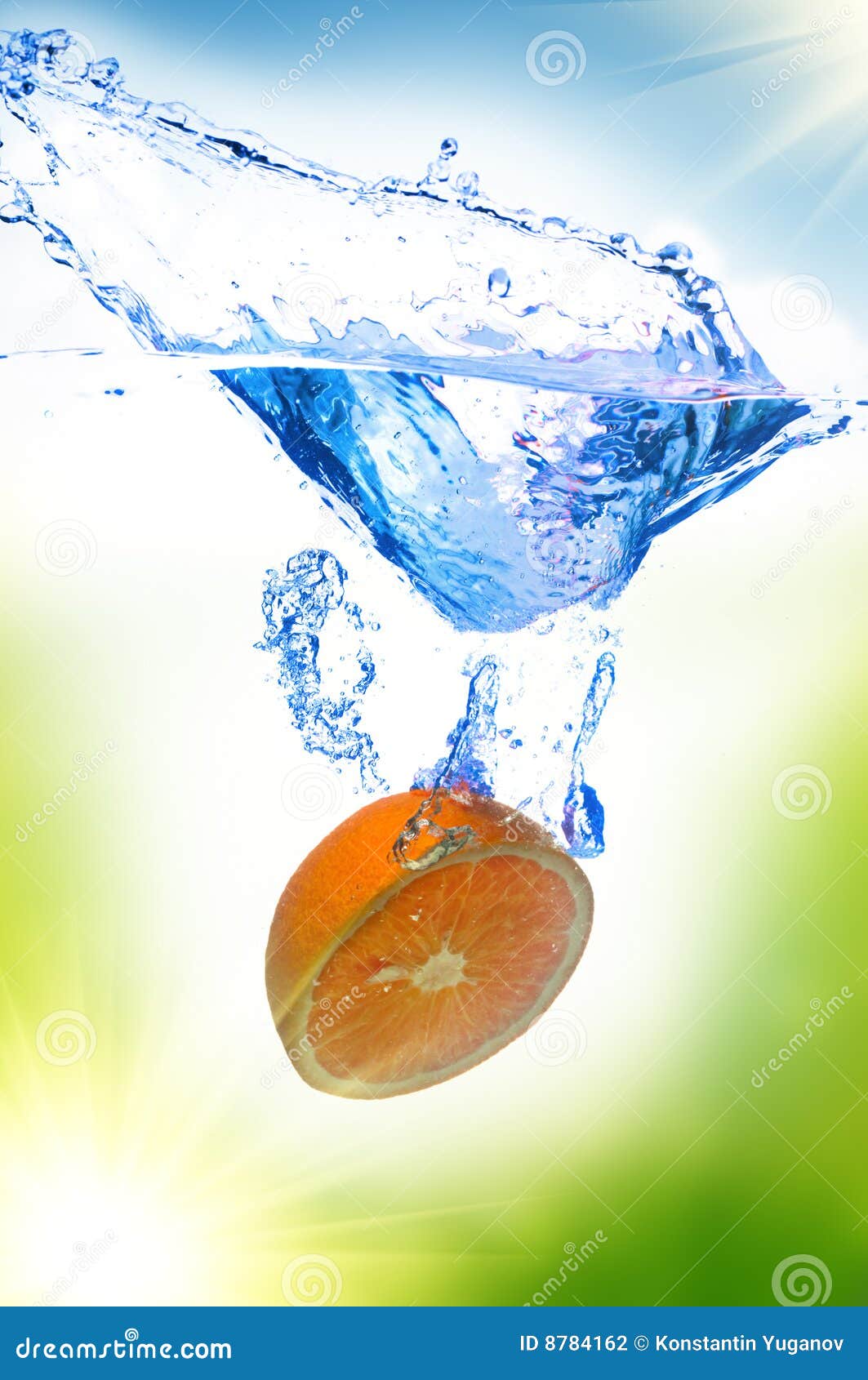 Fruit splash stock photo. Image of orange, falling, drop - 8784162