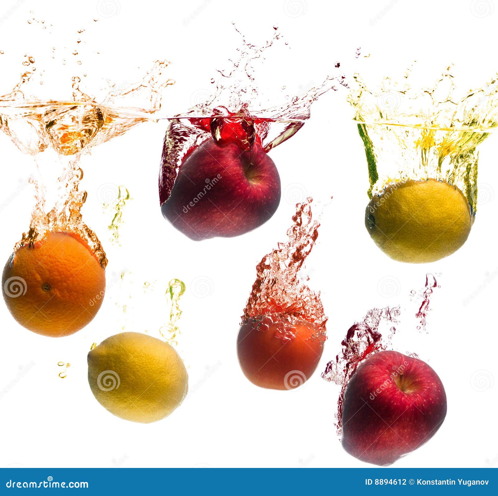 Fruit splash stock photo. Image of lemon, color, healthy - 8894612