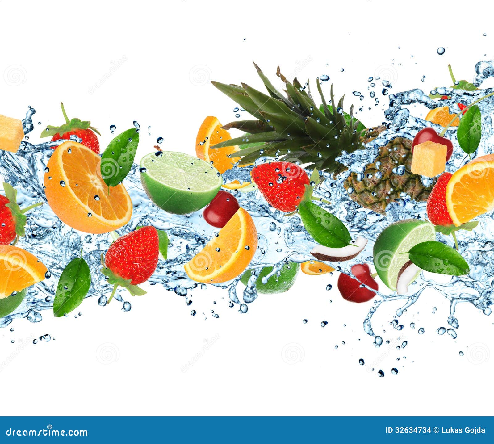 Fruit with splashing water stock photo. Image of citrus - 32634734