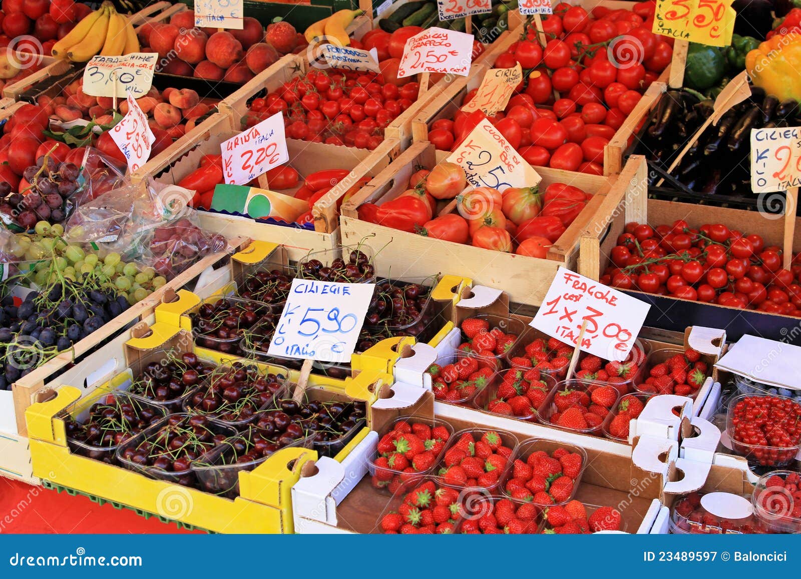 Fruit stall stock image. Image of groceries, stall, cherry - 23489597
