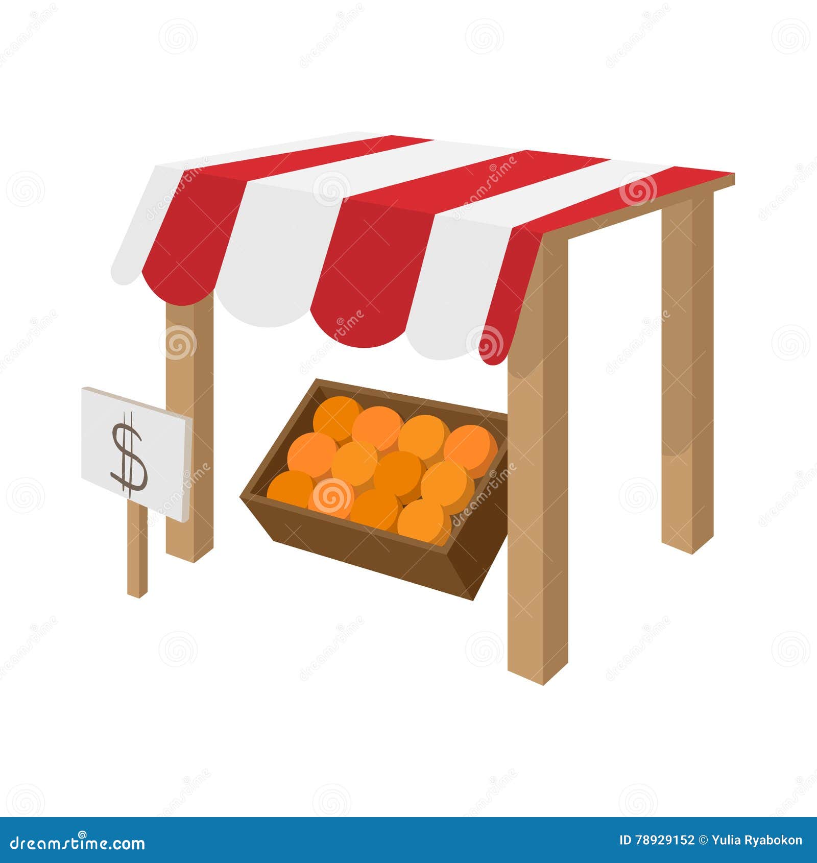 Fruit Stall Icon, Cartoon Style Stock Vector - Illustration of fresh ...