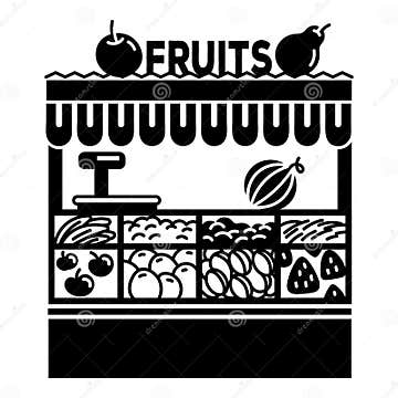 Fruit Stall Icon, Simple Style Stock Vector - Illustration of farmer ...
