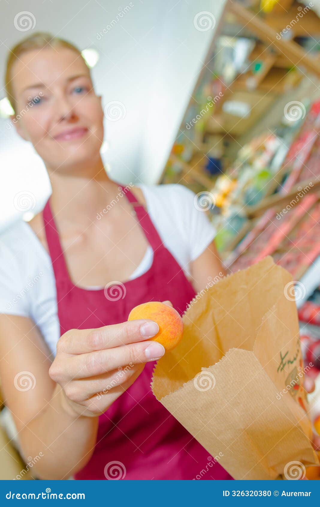 She fruit stall worker stock photo. Image of offering - 326320380
