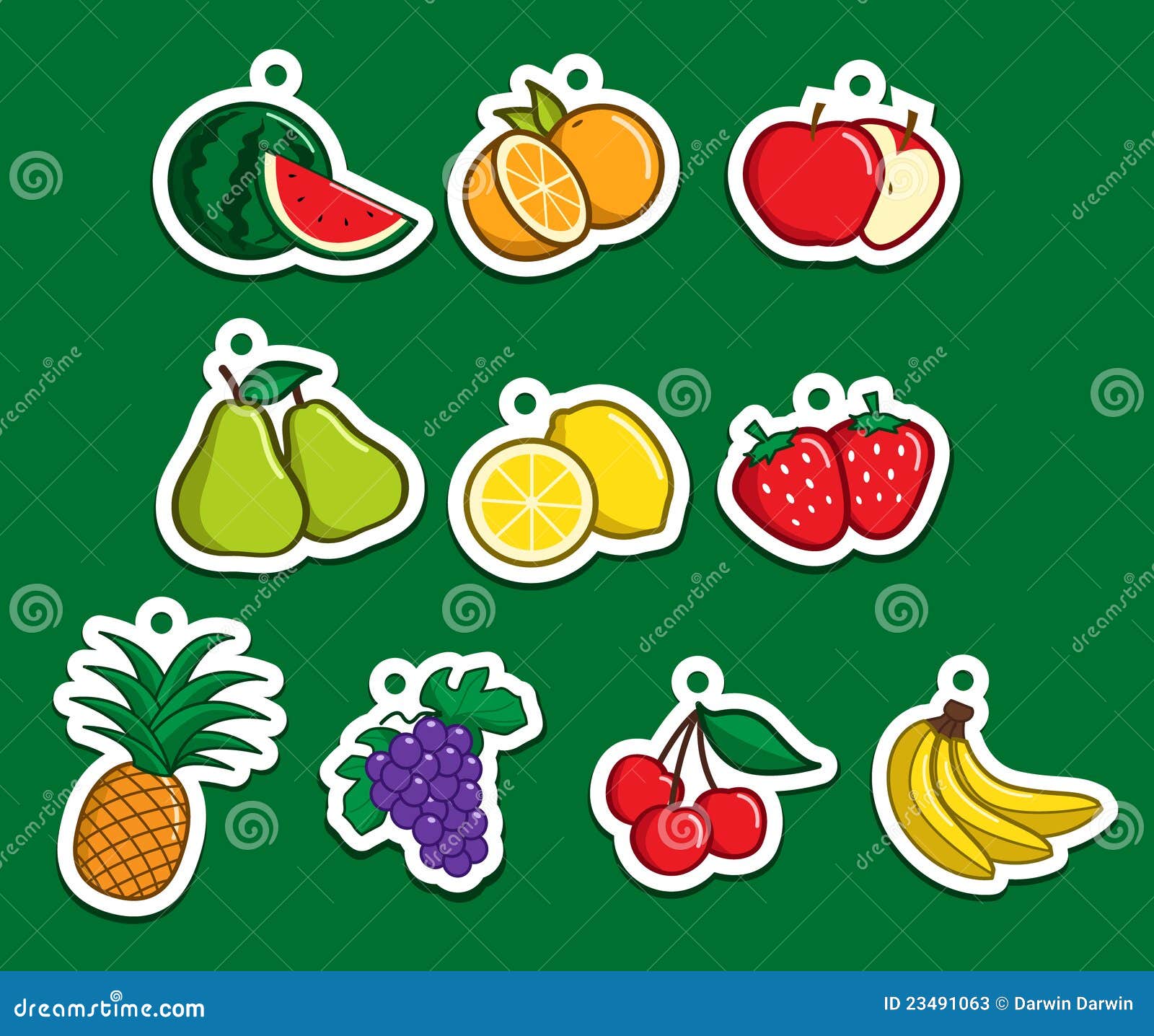 Fruit Sticker stock vector. Illustration of grape, fruit - 23491063