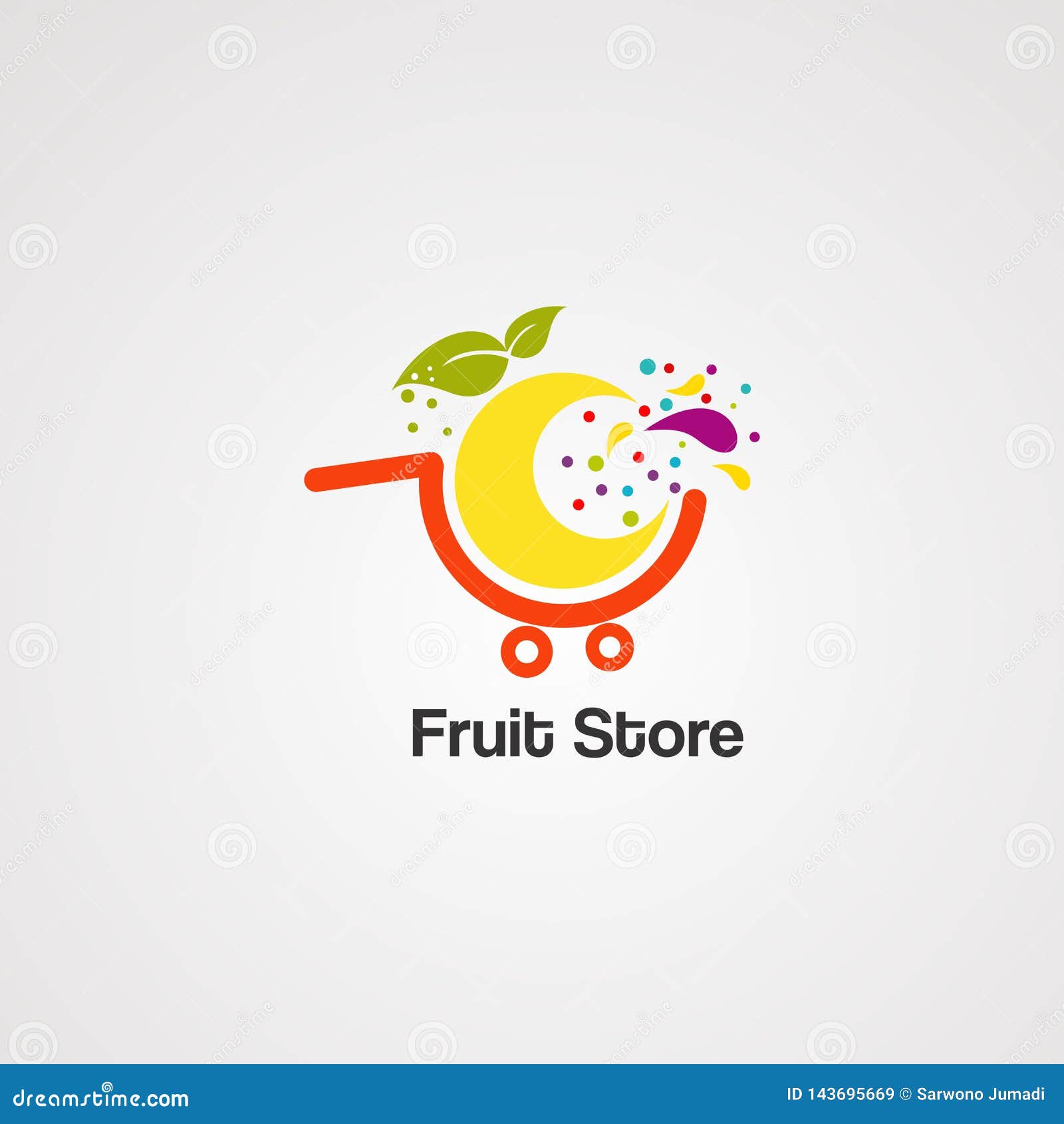 Fruit Store Logo Vector, Icon, Element, and Template Stock Vector ...