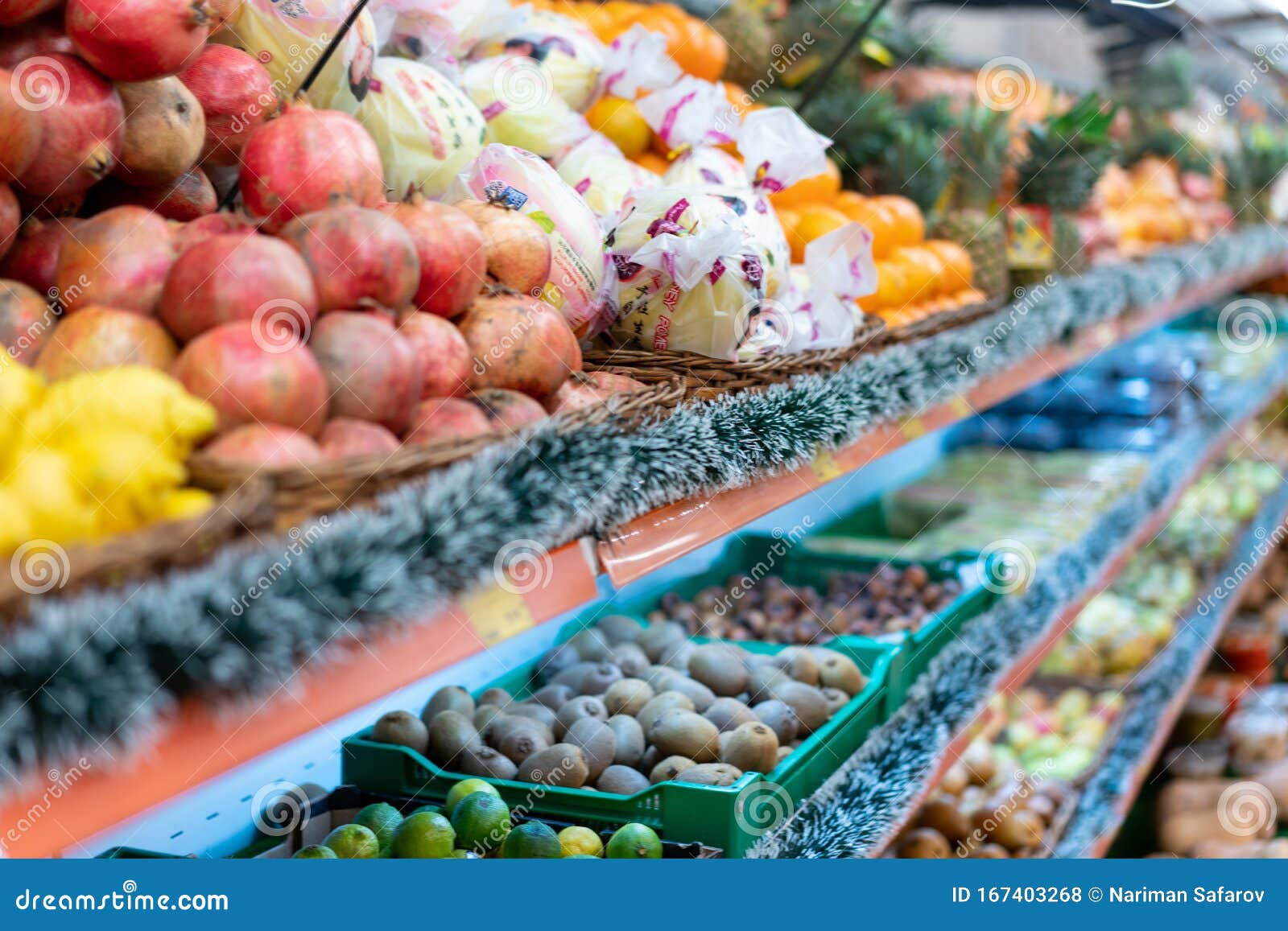 Fruit on a Storefront for Sale Stock Photo - Image of retailer ...