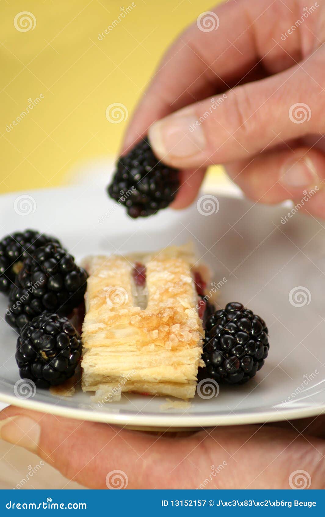 Fruit Strudel with Sweet Blackberries Stock Image - Image of cake, home ...