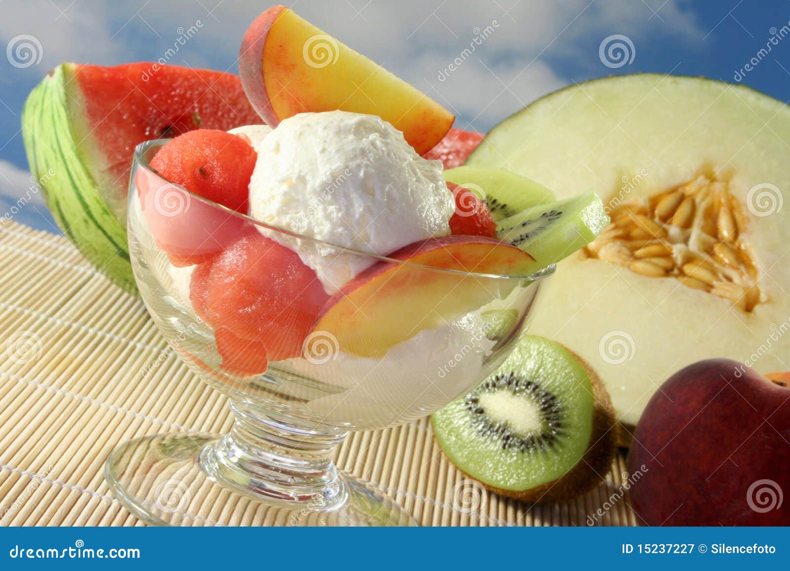 Fruit sundae stock image. Image of decoration, colorful - 15237227