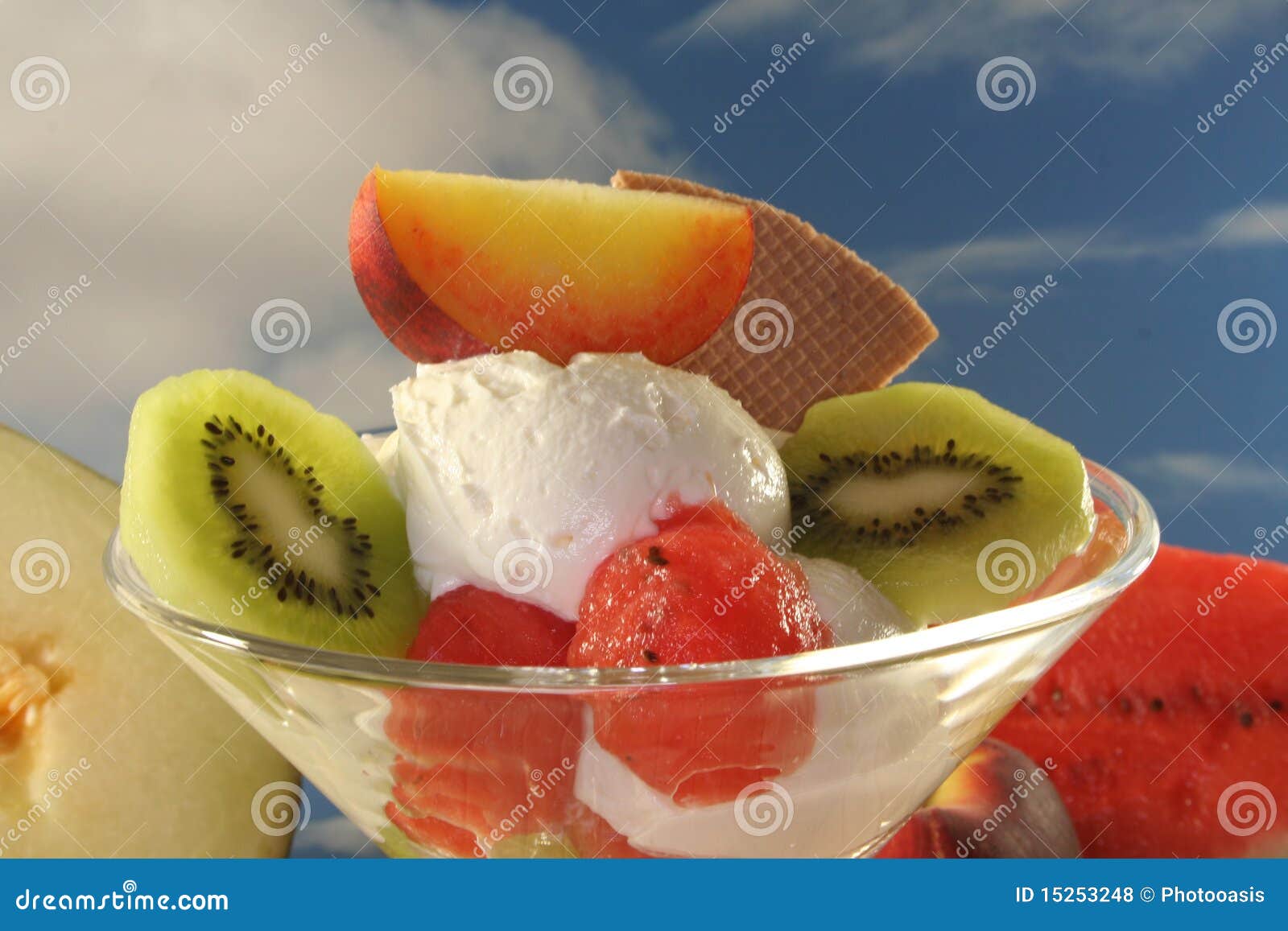 Fruit sundae stock photo. Image of sundae, calories, peel - 15253248