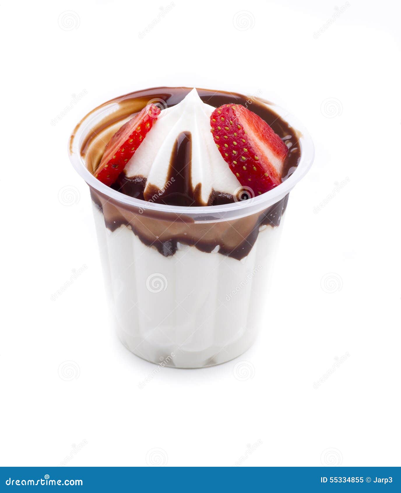 Fruit sundae stock image. Image of chocolate, cream, white - 55334855