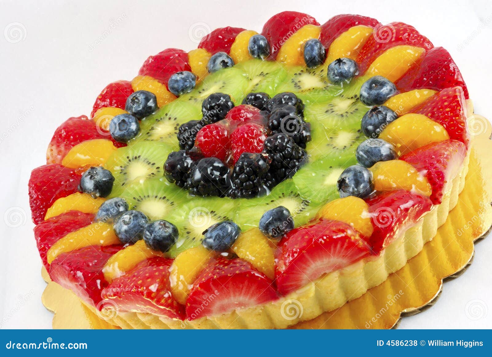Fruit tart cake stock photo. Image of petals, fine, garnished - 4586238
