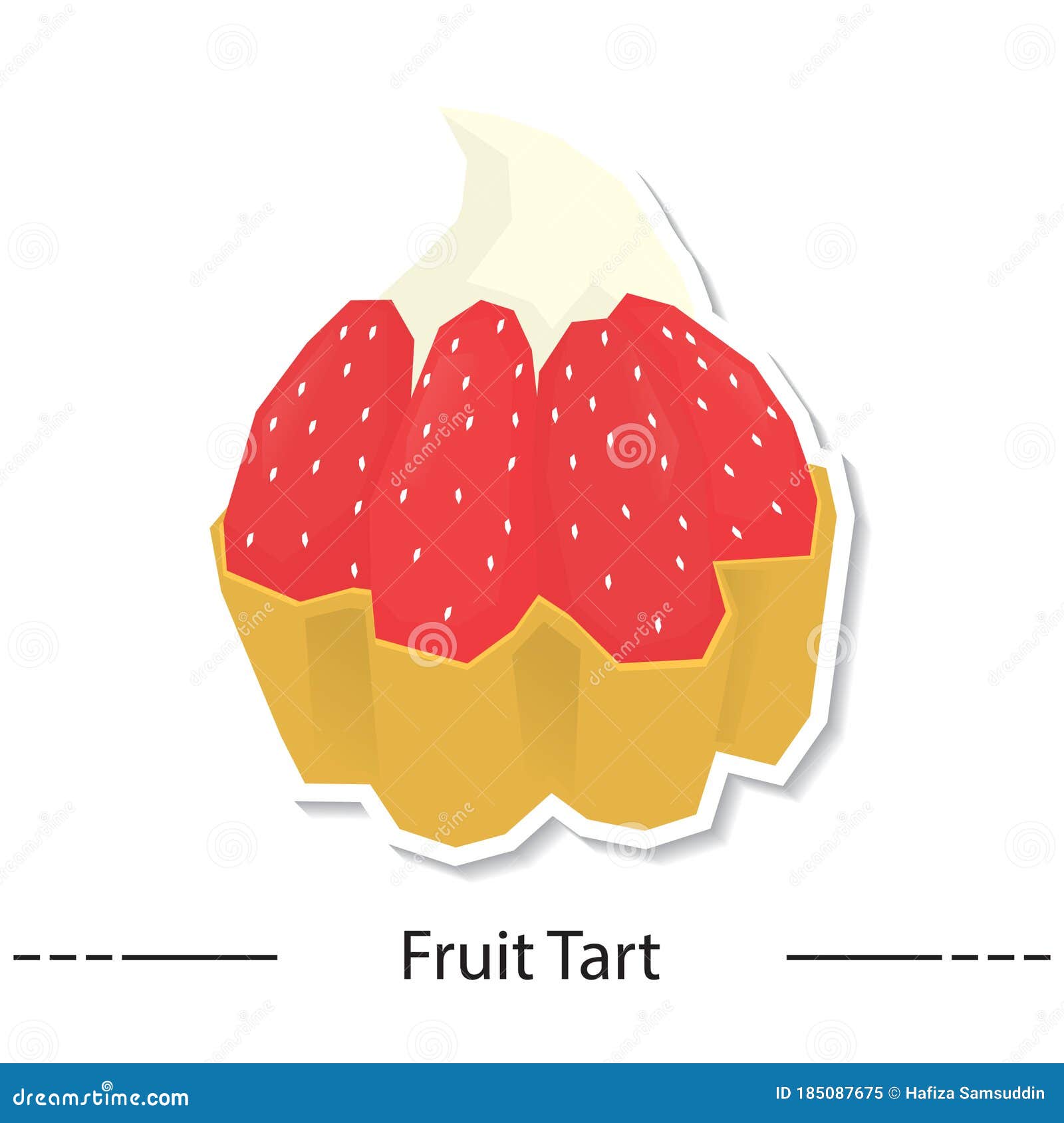 Fruit Tart. Vector Illustration Decorative Design Stock Vector ...