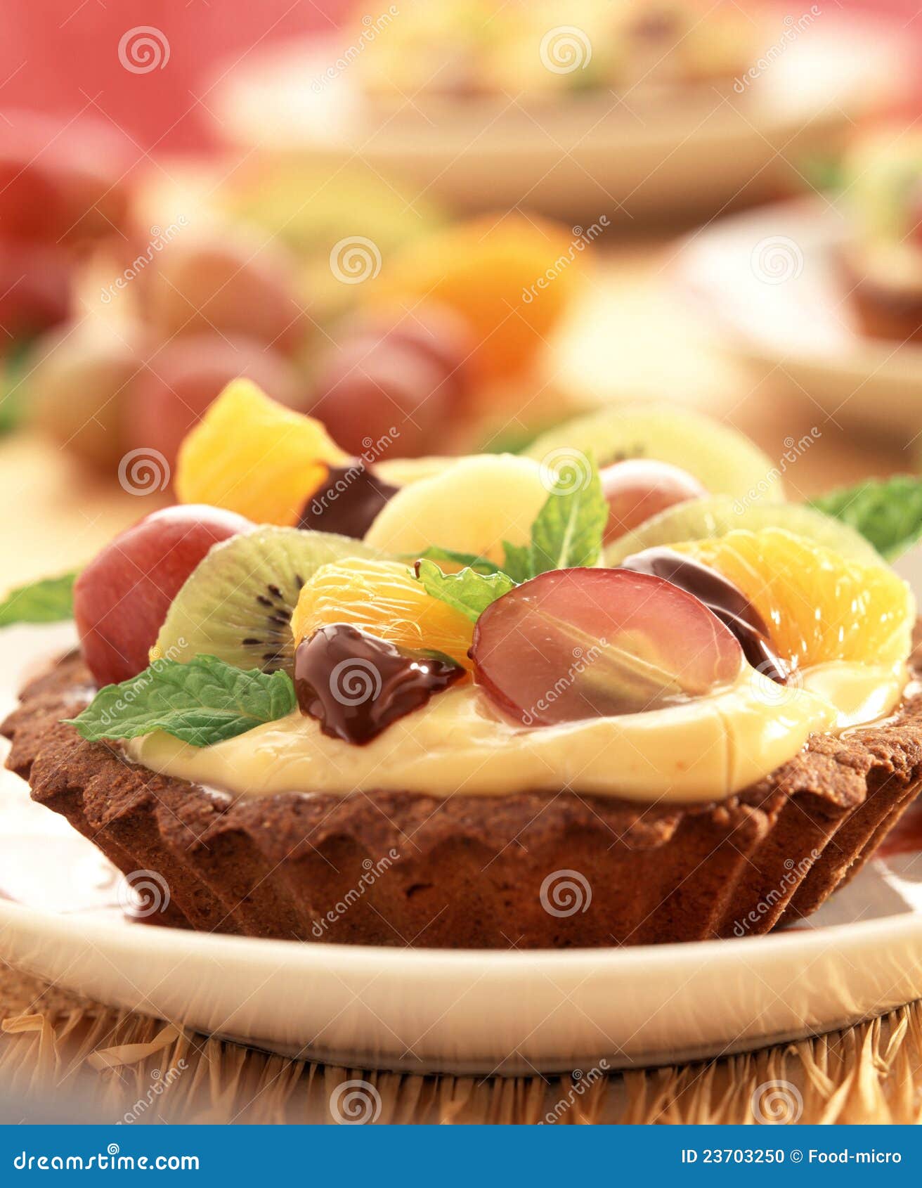 Fruit tartlet stock photo. Image of fall, grape, selective - 23703250