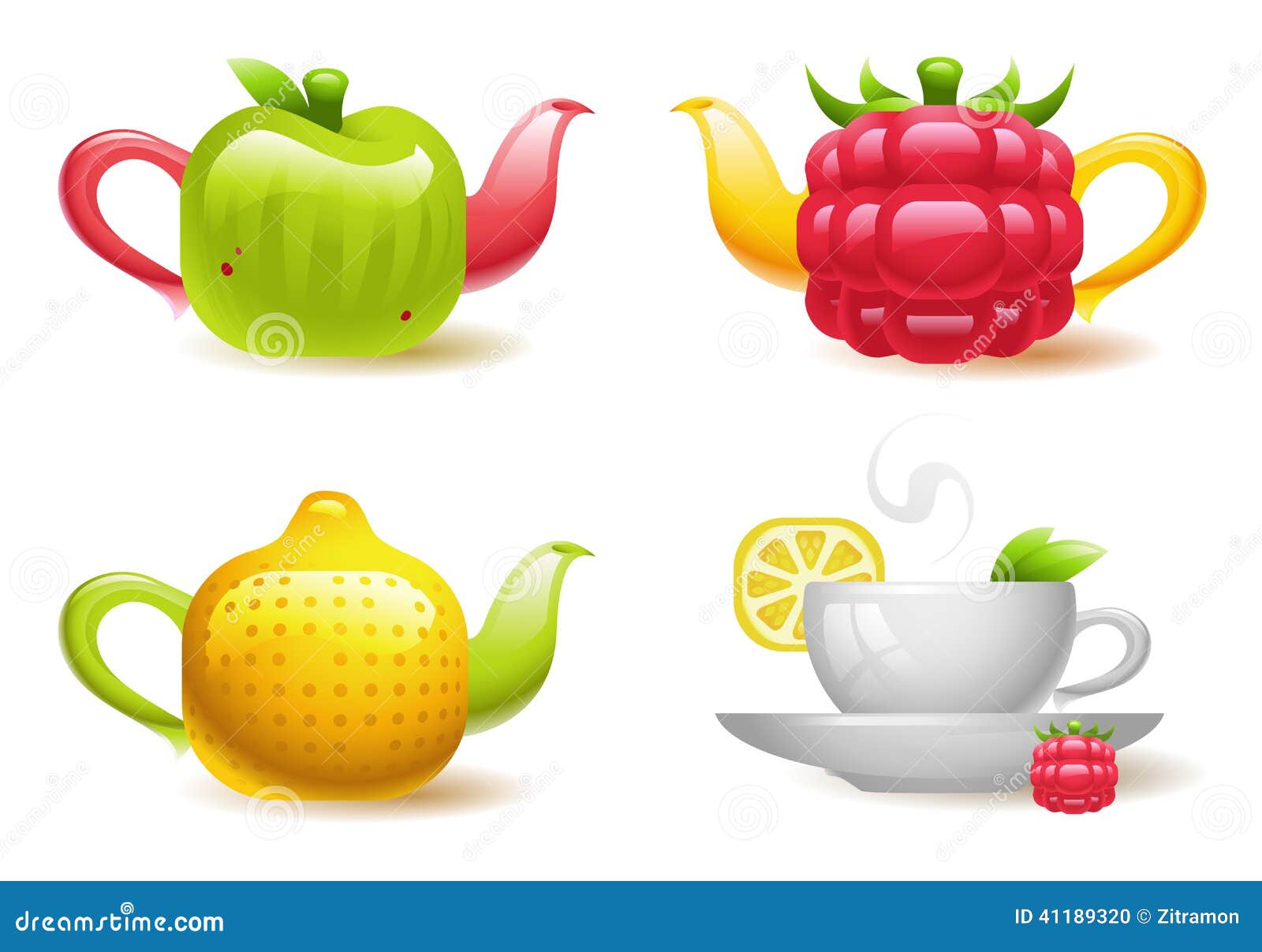 Fruit Tea stock vector. Illustration of summer, dish - 41189320