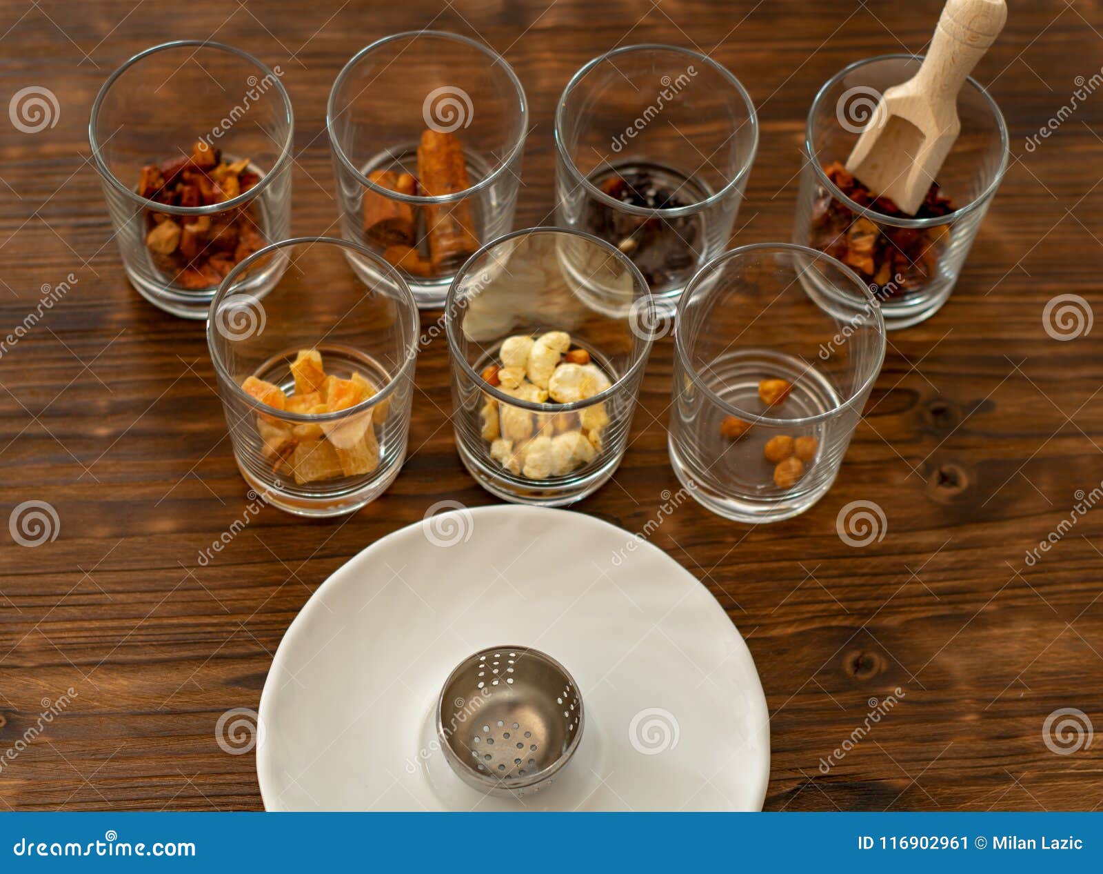 Fruit Tea Ingredients are Ready To Mix Stock Image - Image of sugar ...
