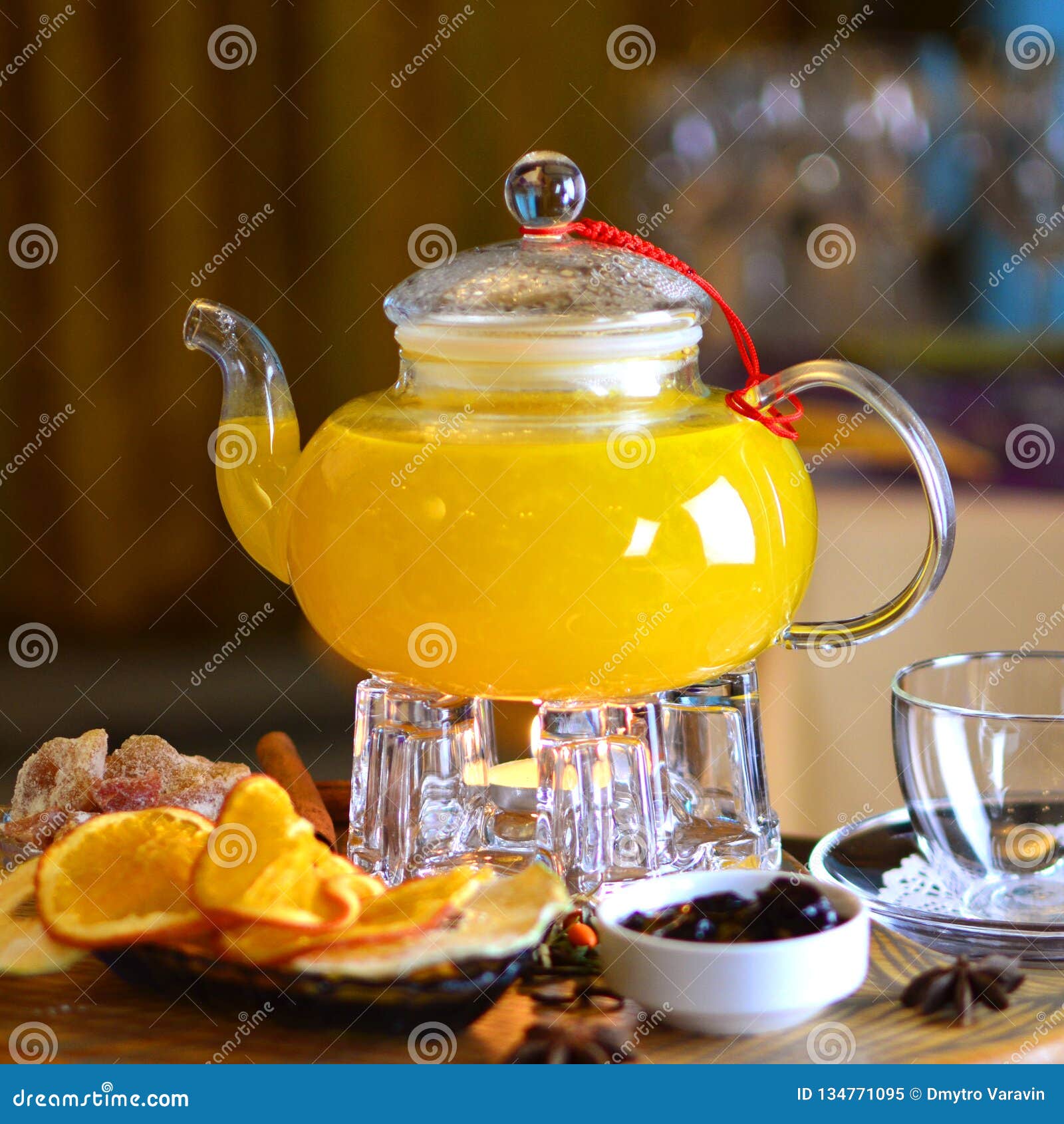 Fruit tea kettle. stock image. Image of fruit, dinner - 134771095