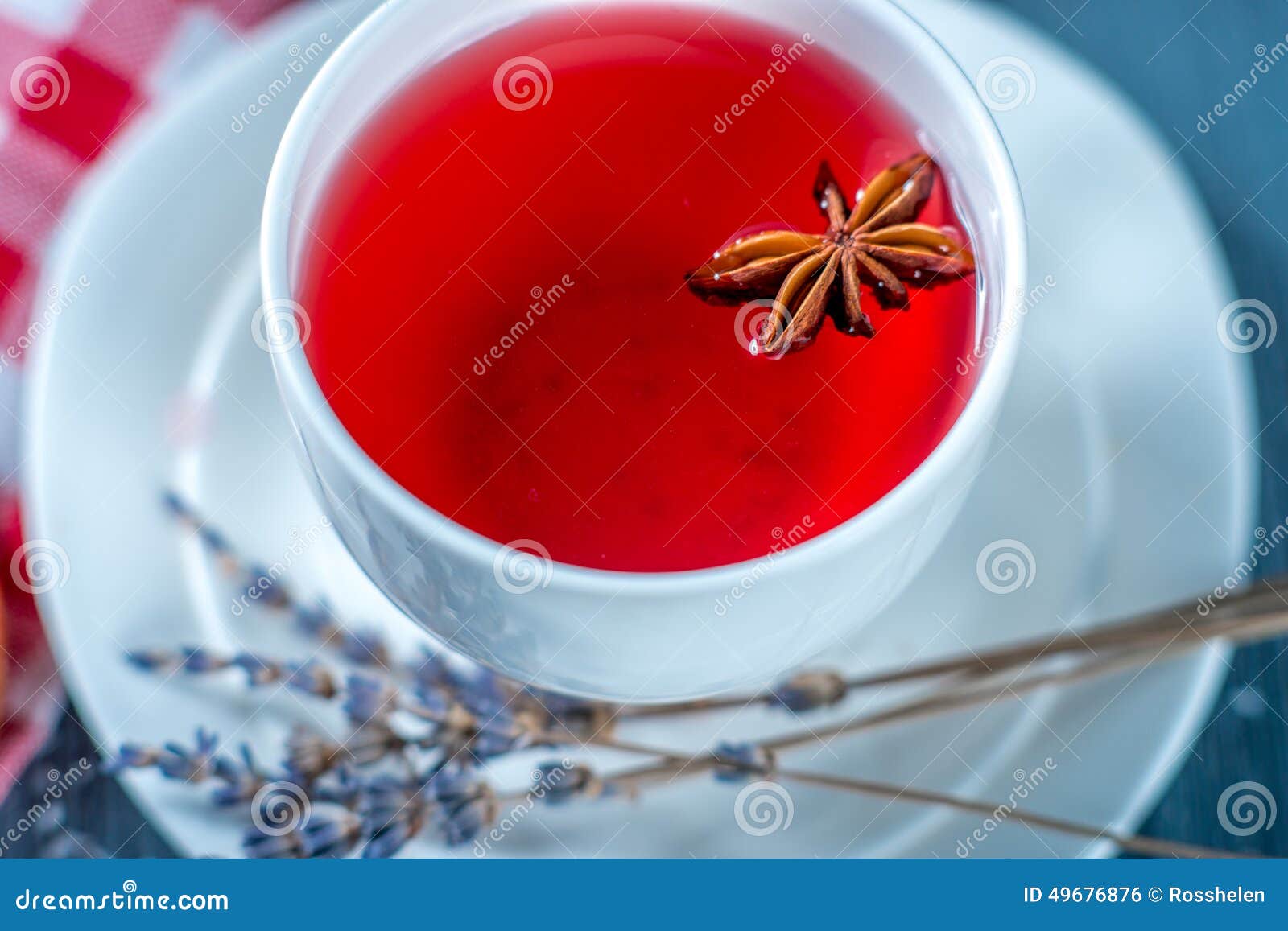 Fruit tea with lavender stock photo. Image of pastry - 49676876