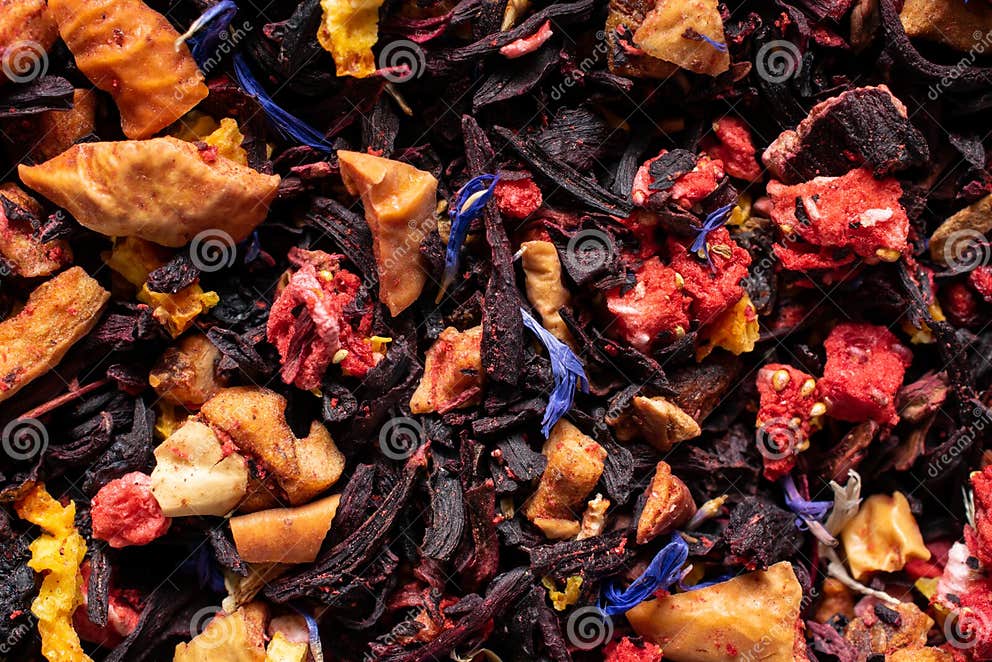 Fruit Tea Mix Background, Texture Stock Image - Image of indian ...