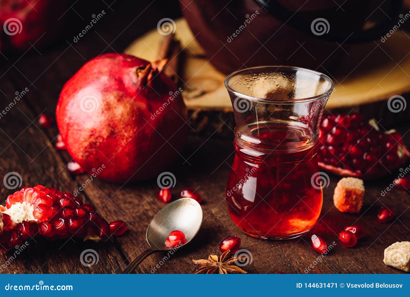 Fruit Tea with Pomegranate and Some Spices Stock Image - Image of ...
