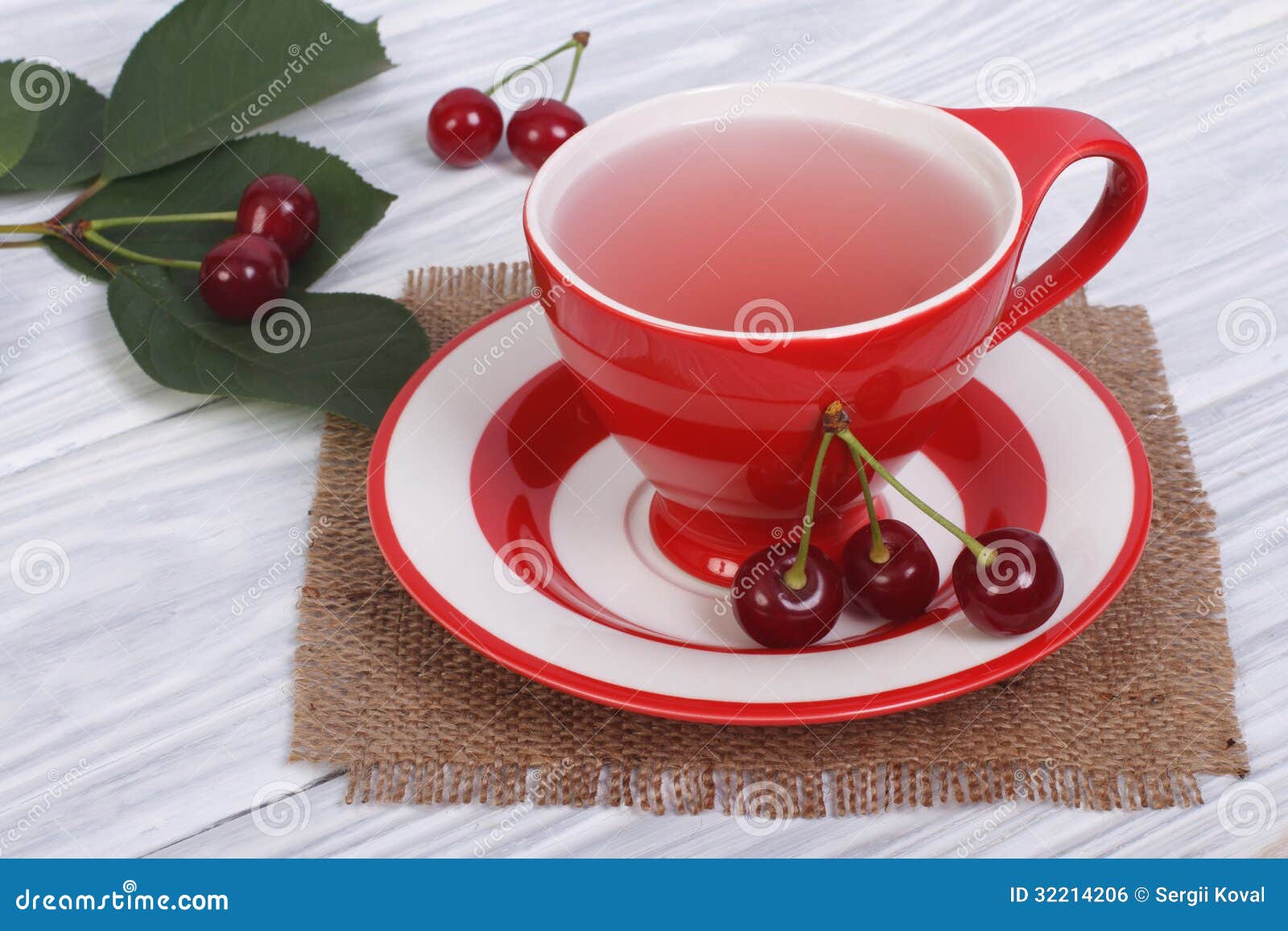 Fruit tea stock photo. Image of cherry, board, drink - 32214206