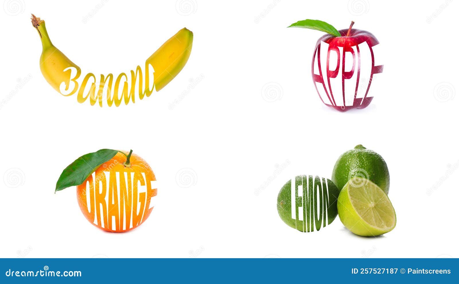 Fruit Text Making an Amazing Effect, with Your Name on it Stock ...