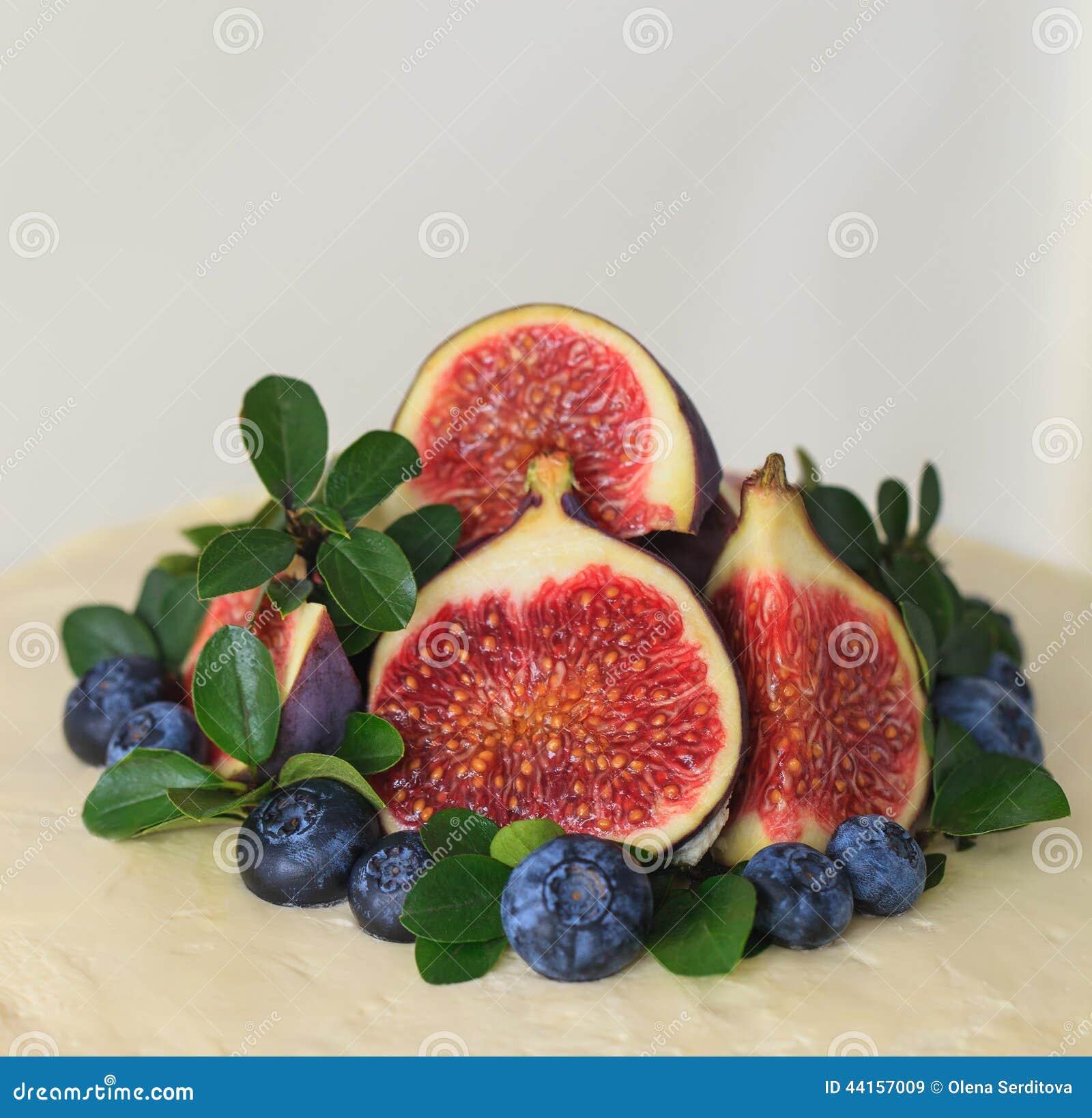 Fruit Topping Decoration with Fig Stock Image - Image of sweet, party ...