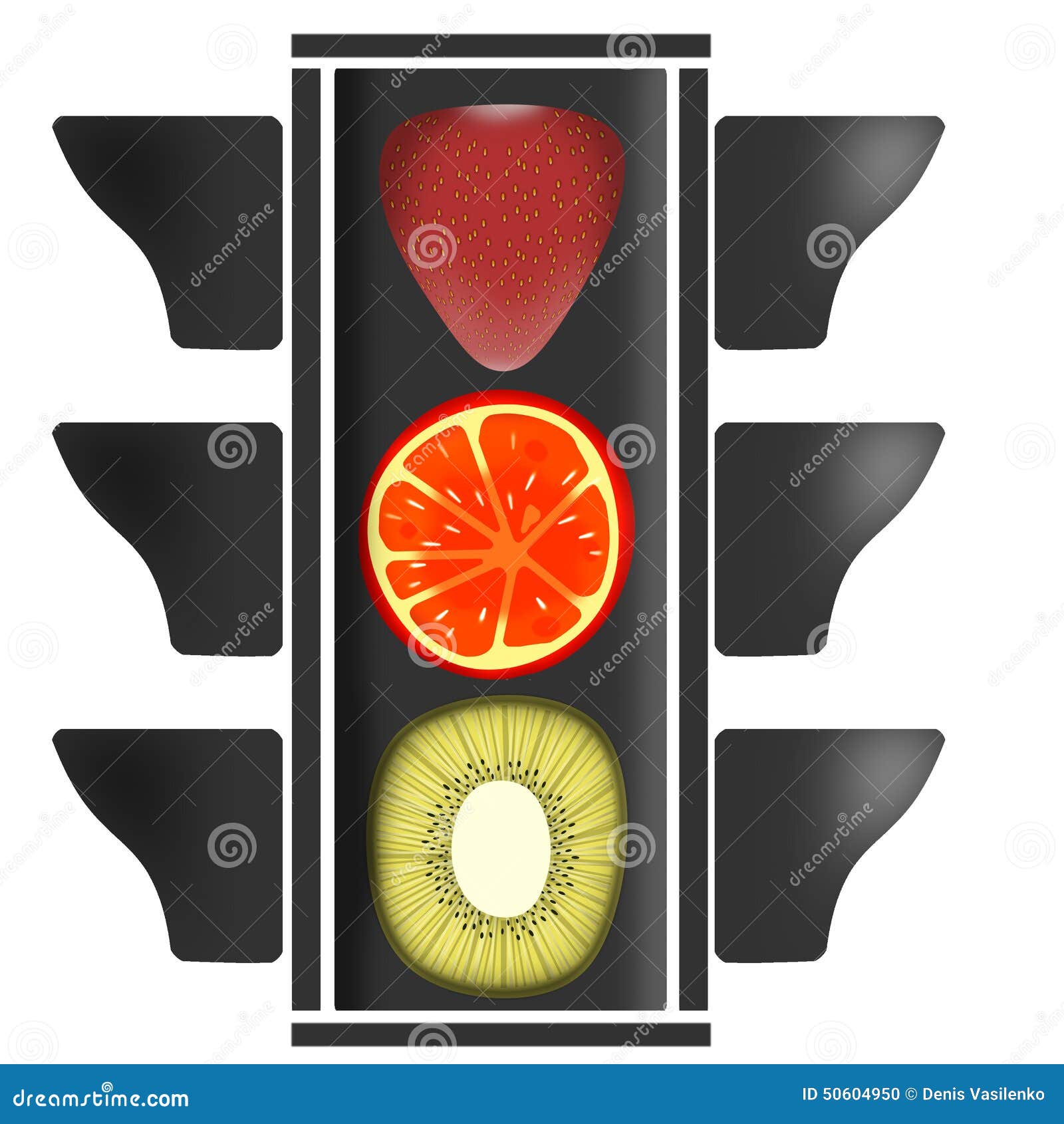 Fruit traffic light stock illustration. Illustration of meal - 50604950