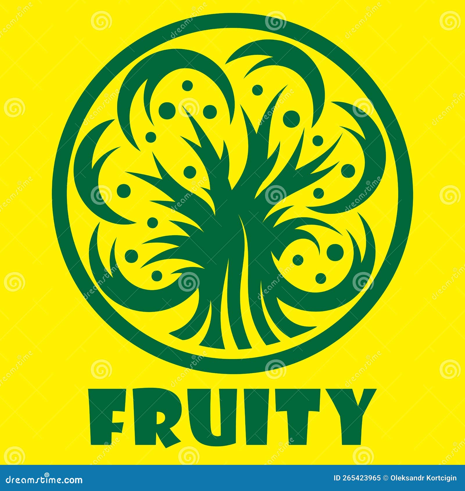 Fruit Tree. Template for Design Stock Vector - Illustration of care ...
