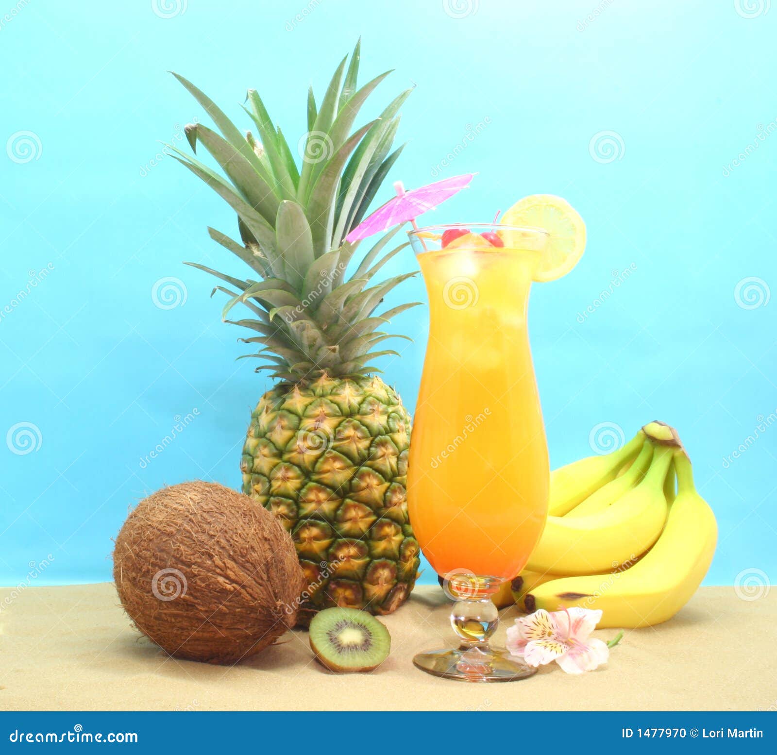 Fruit and Tropical Drink stock photo. Image of island - 1477970
