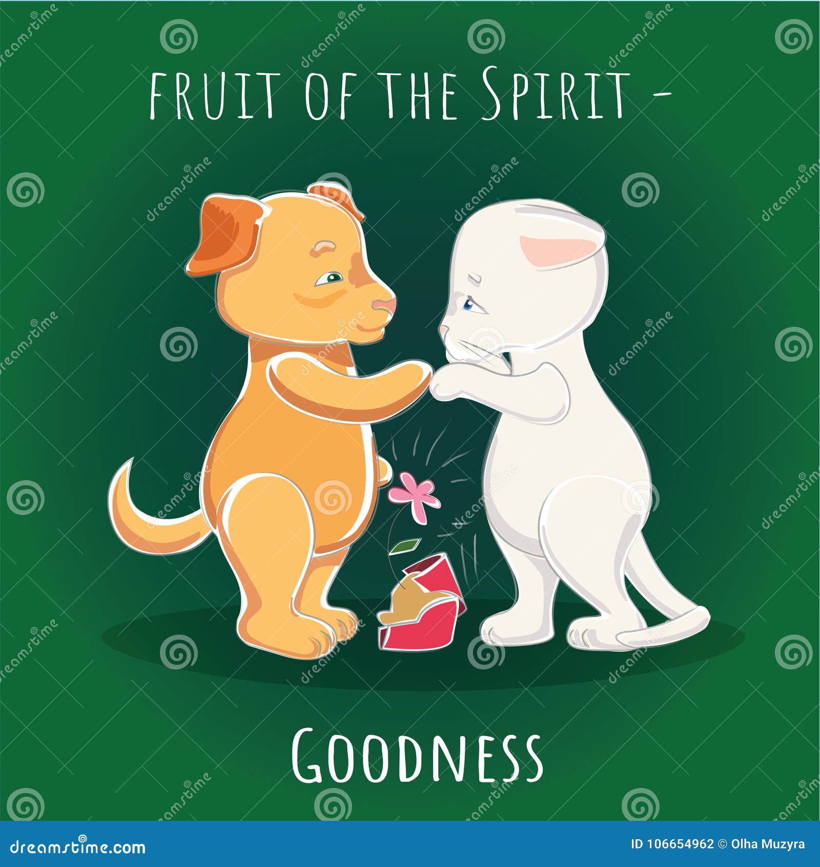 Fruit Van De Geest - Genade - Goedheid Stock Illustratie - Illustration ...