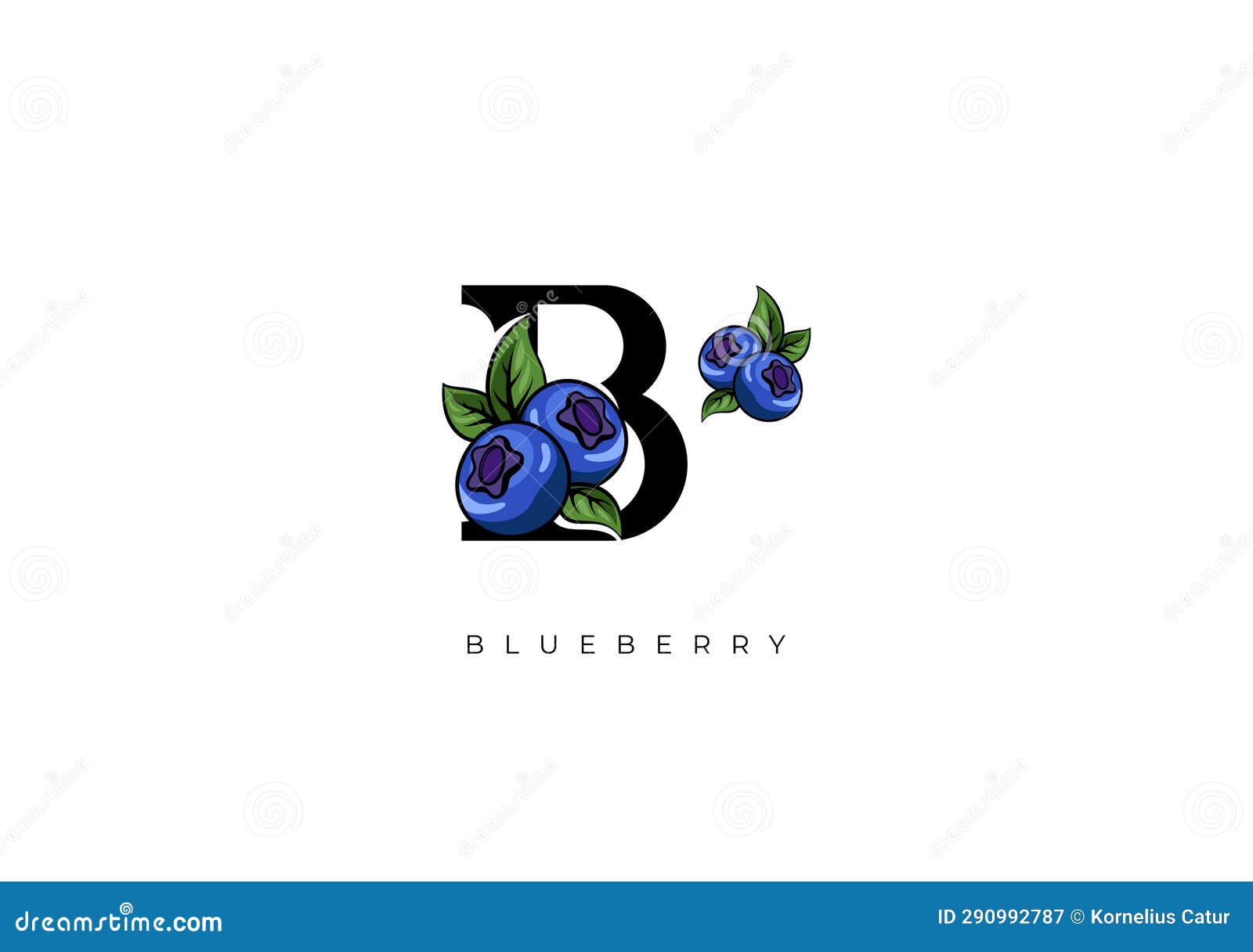 Blue BLUEBERRY FRUIT Vector, Great Combination of Blueberry Symbol with ...
