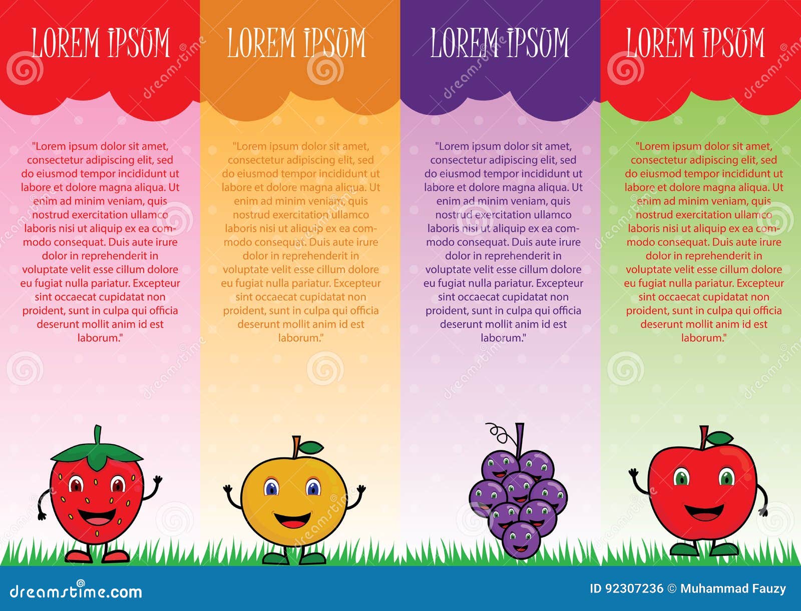 Fruit Vector brochure stock vector. Illustration of life - 92307236