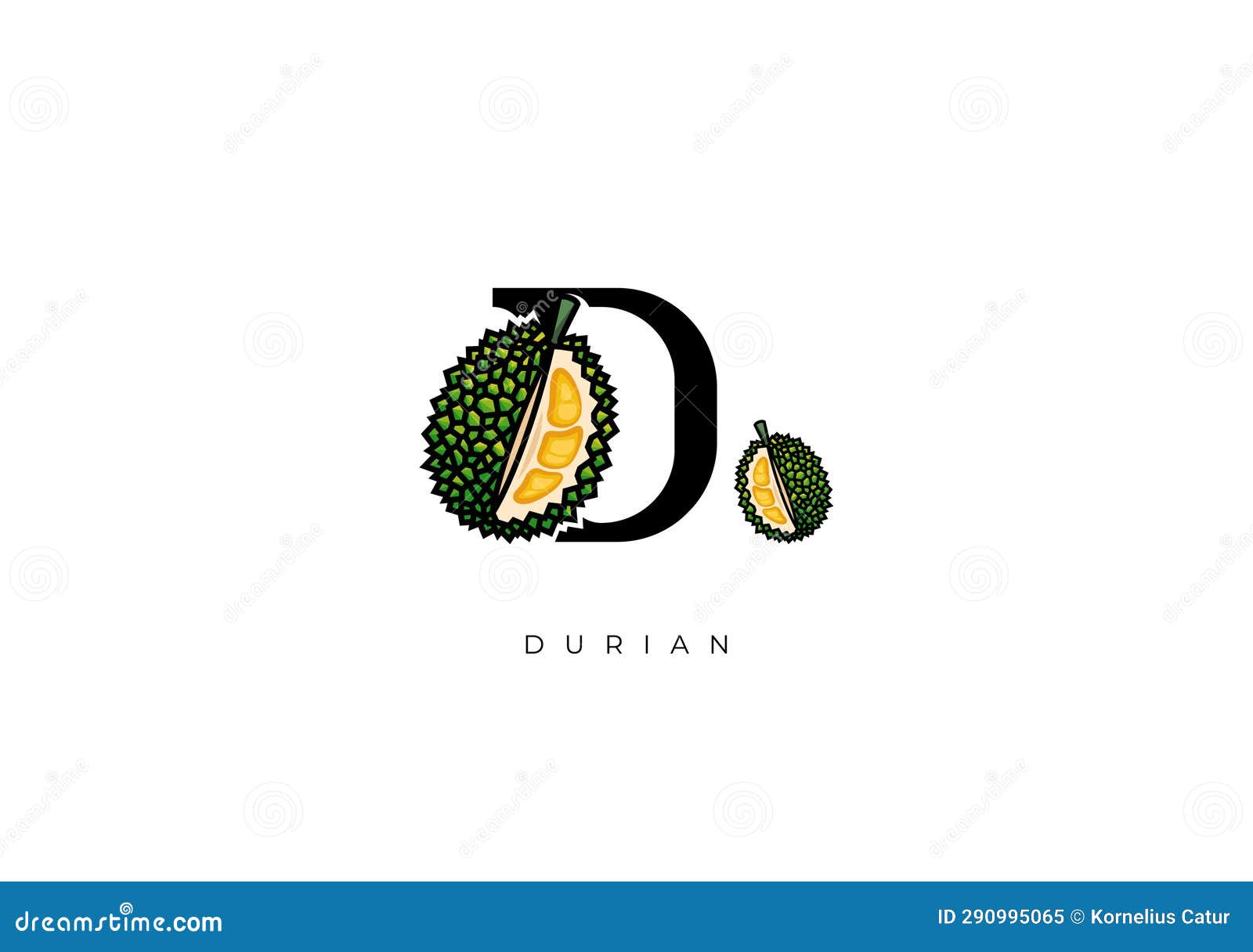 Green DURIAN FRUIT Vector, Great Combination of Durian Symbol with ...