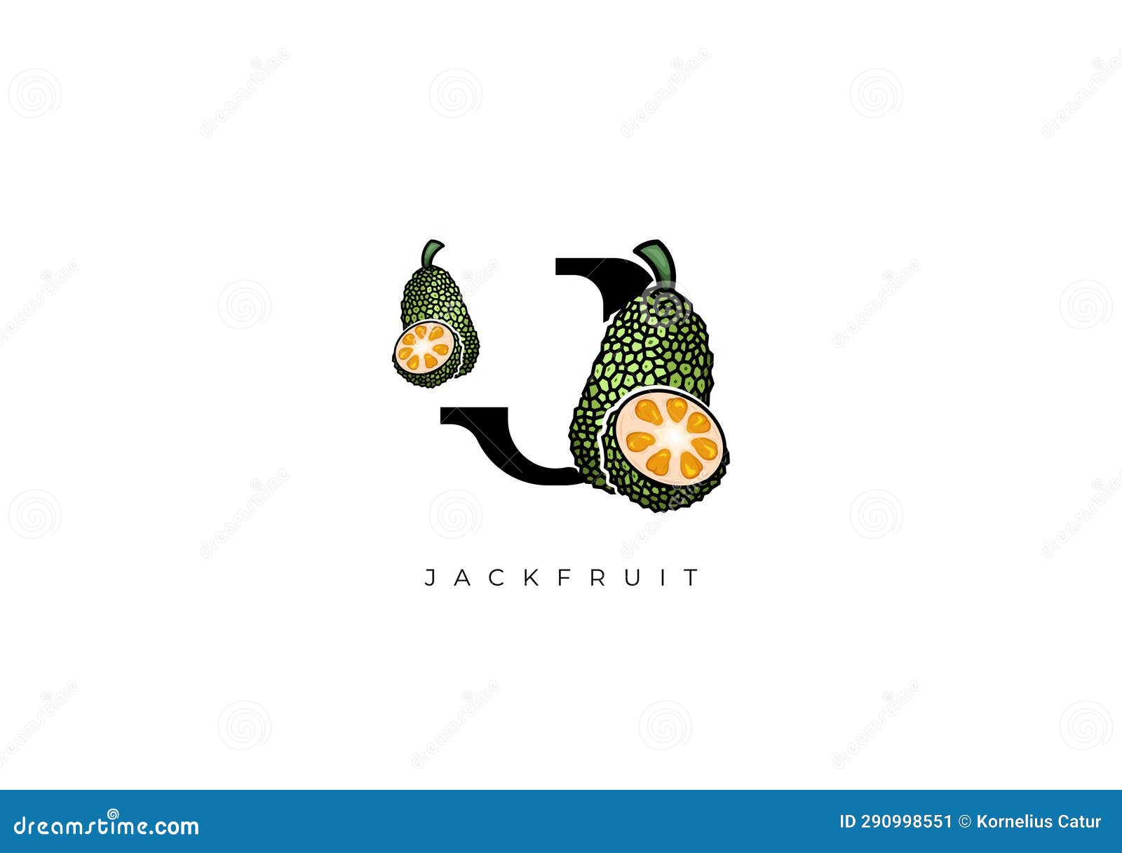 Green JACKFRUIT Vector, Great Combination of Jackfruit Symbol with ...
