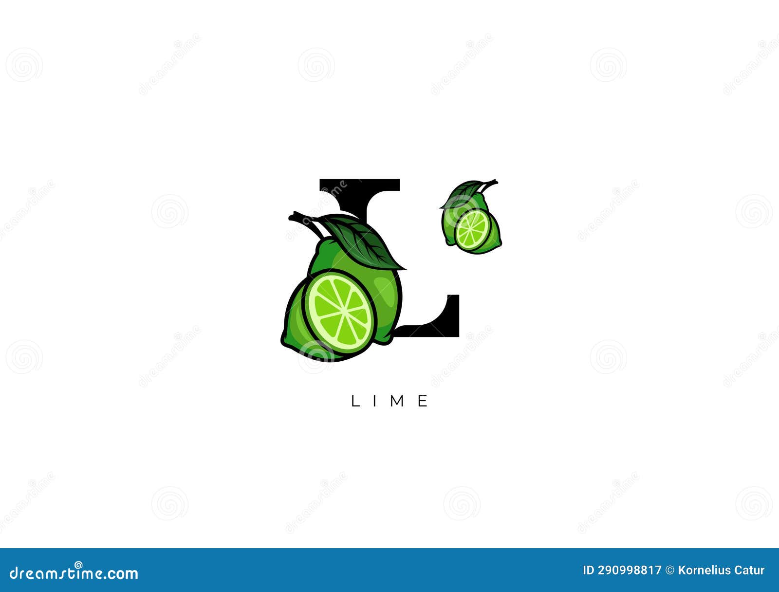 Green LIME FRUIT Vector, Great Combination of Lime Symbol with Letter L ...