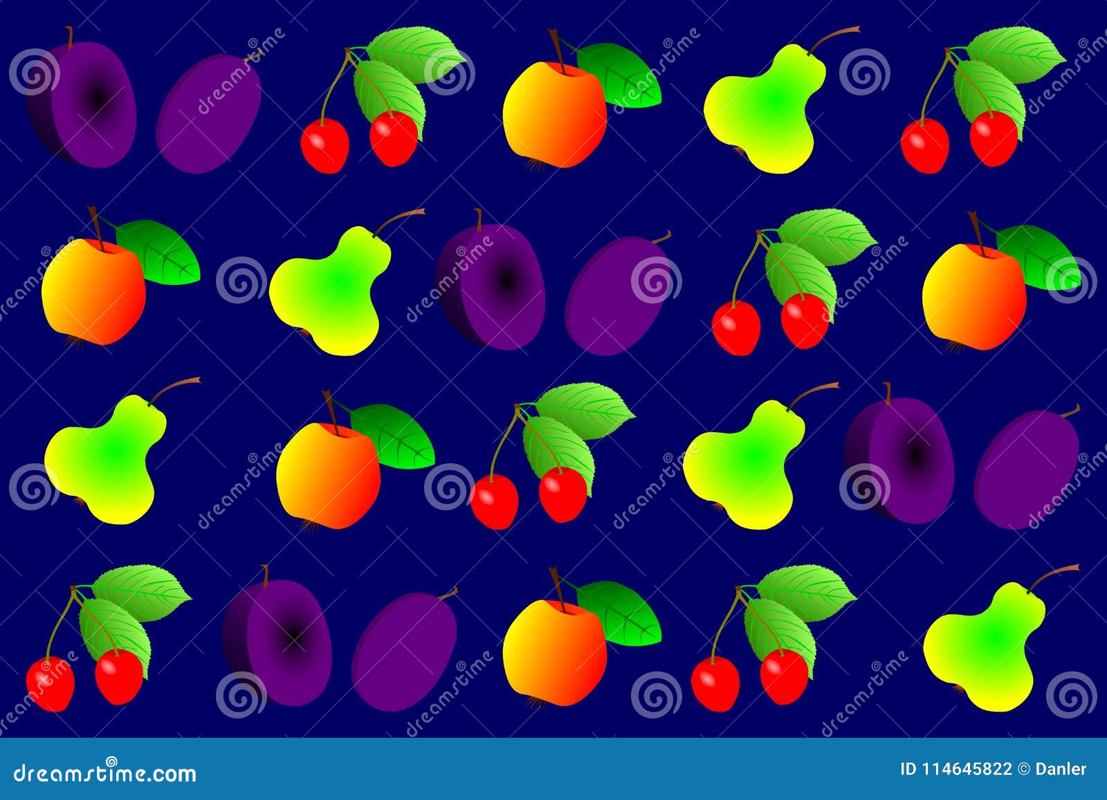 Fruit vector pattern stock vector. Illustration of nature - 114645822