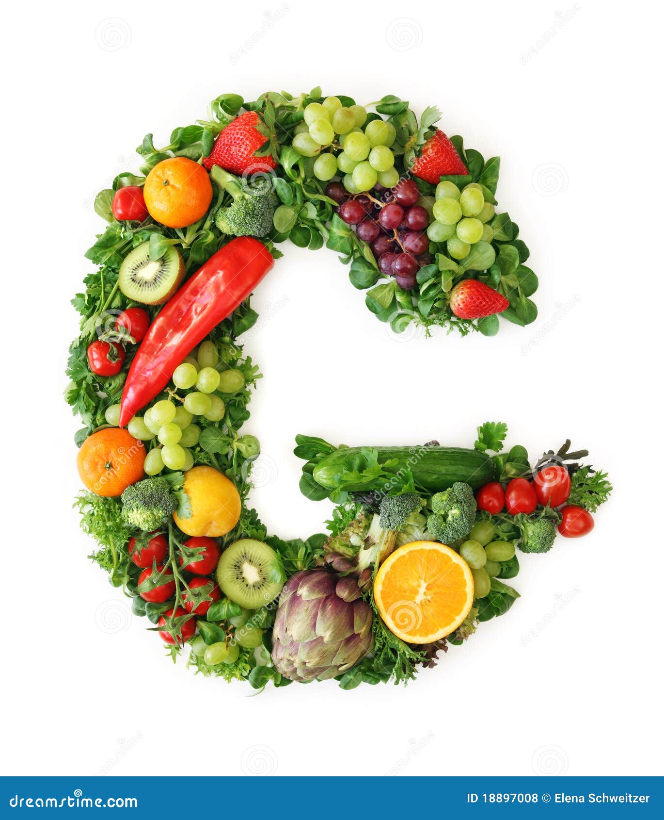 Fruit and Vegetable Alphabet Stock Photo - Image of vitamins, cucumber ...