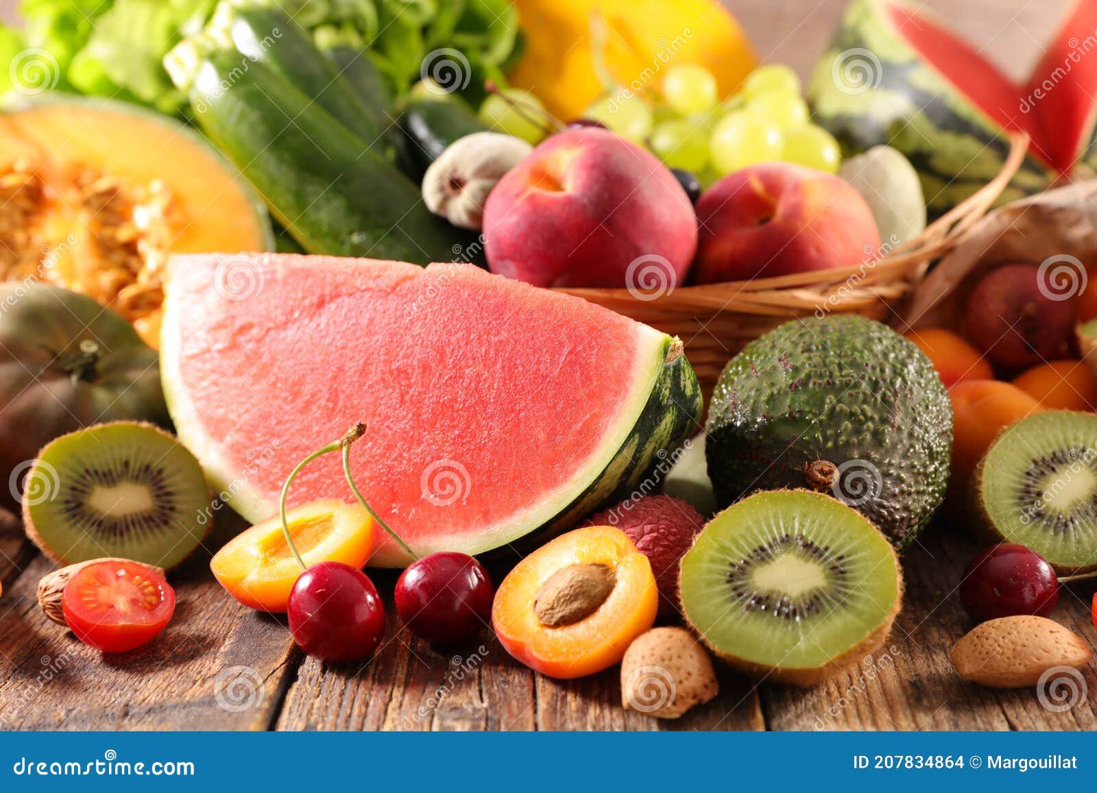 Fruit and vegetable stock photo. Image of grocery, composition - 207834864