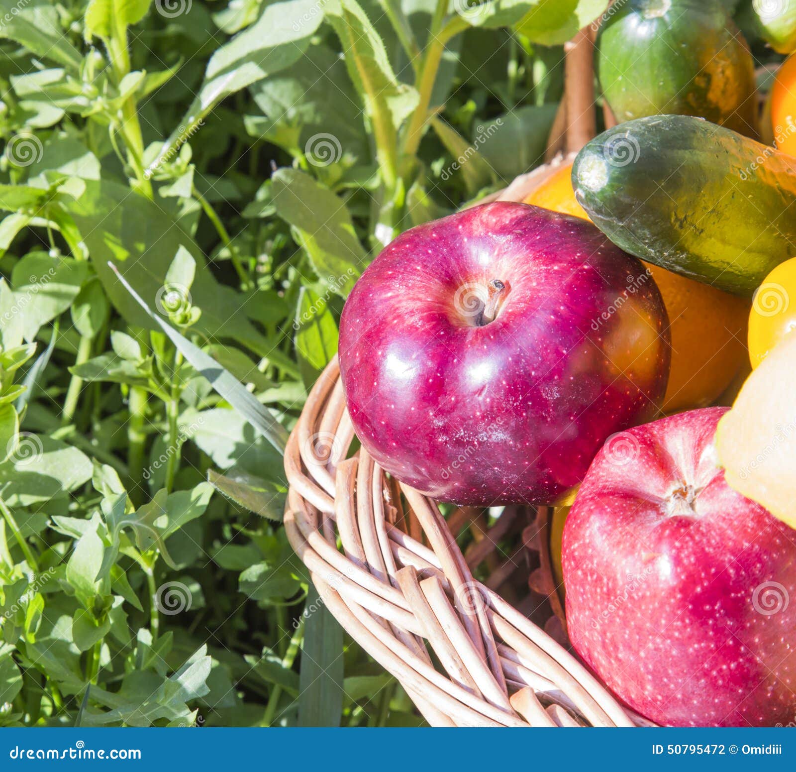 Fruit and vegetable basket stock photo. Image of color - 50795472