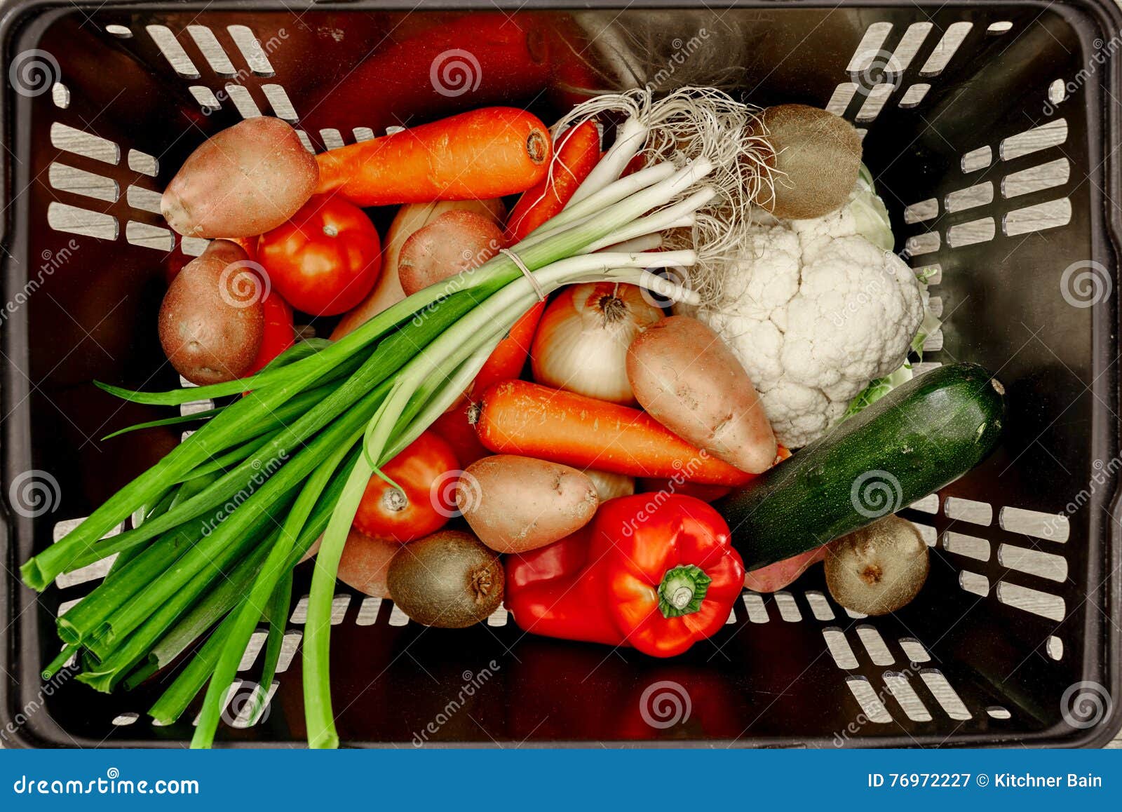 Fruit and Vegetable Basket stock image. Image of local - 76972227