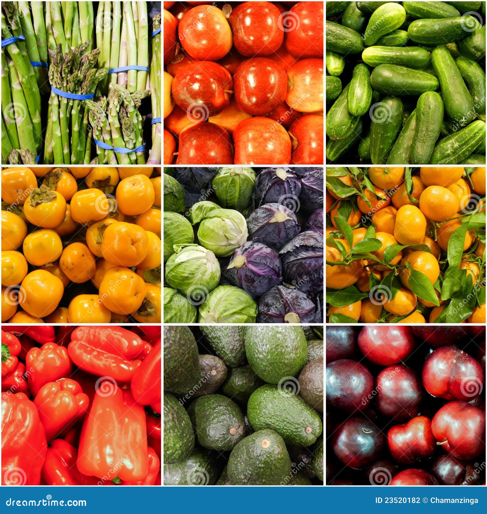 Fruit and Vegetable Collage Stock Photo - Image of color, freshness ...